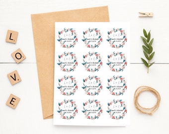 Save the date label | Etsy