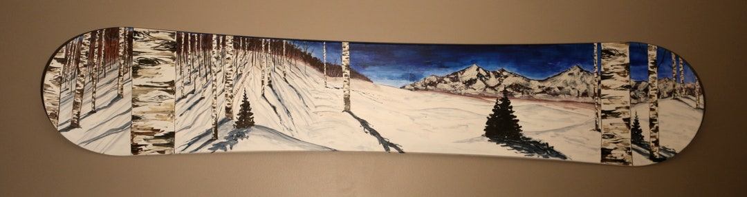 Strwberry Fields - Painted Snowboard, Ski Lodge Decor, Cabin Art ...