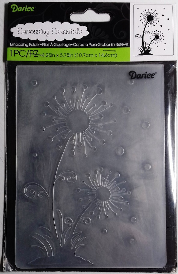 4.25 by 5.75-Inch Dandelion Darice Embossing Folder Home Embossing