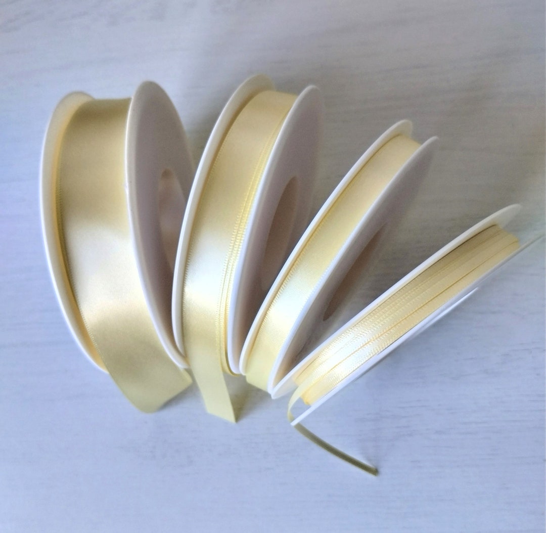 Pale Lemon Satin Ribbon: Wedding, Florist & Craft Supply - by the Metre ...