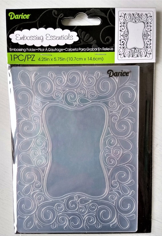 Darice Scrolled Frame Embossing Folder Scroll Frame Paper | Etsy UK
