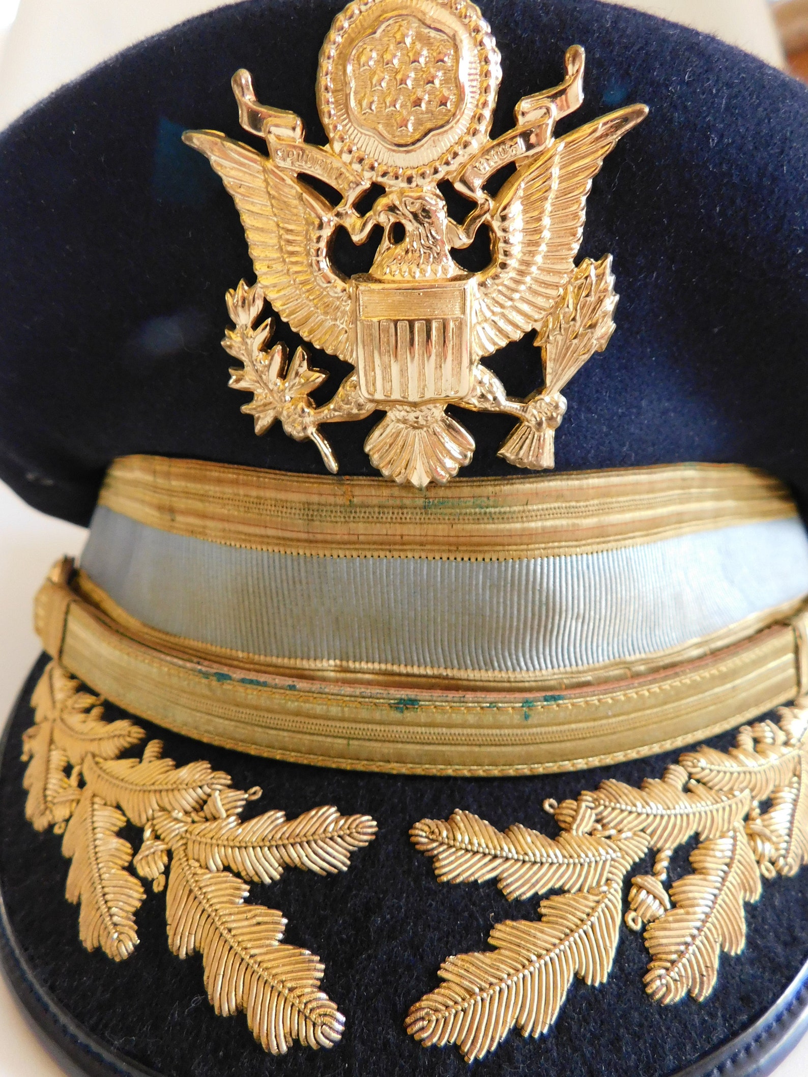 WWII Korean War Era 1940s Officers Military Hat and Hat Box Ltcol US ...