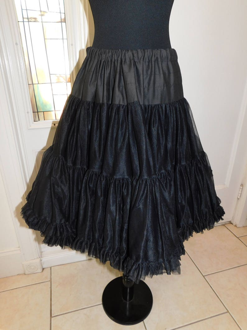 Black Chiffon Gypsy Skirt Chiffon Full Circle Skirt Nylon - Etsy