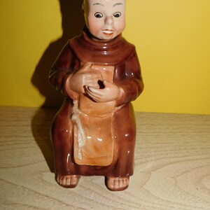 50s Friar Tuck Monk Decanter, Western Germany Ceramic Monk Decanter ...