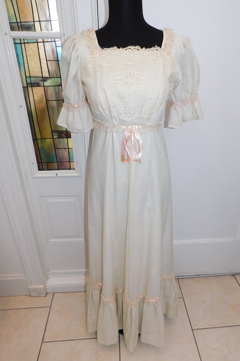 Vintage 70s Cream Prairie Maxi Ryan Keith California Dress | Etsy