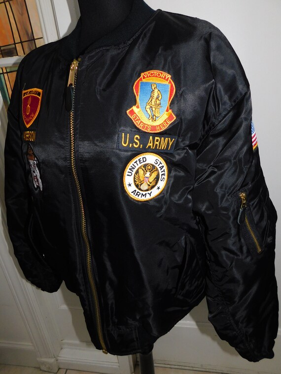 Minty! Vintage Reversible Army Bomber Style Jacket An… - Gem