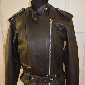 Vtg Leather Fringe and Concho Motorcycle Jacket and Vest Black ...