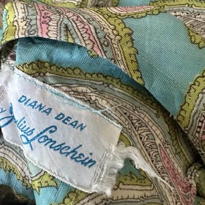 Vintage Diana Dean by Julius Lonschein Paisley Hostess Dress House ...