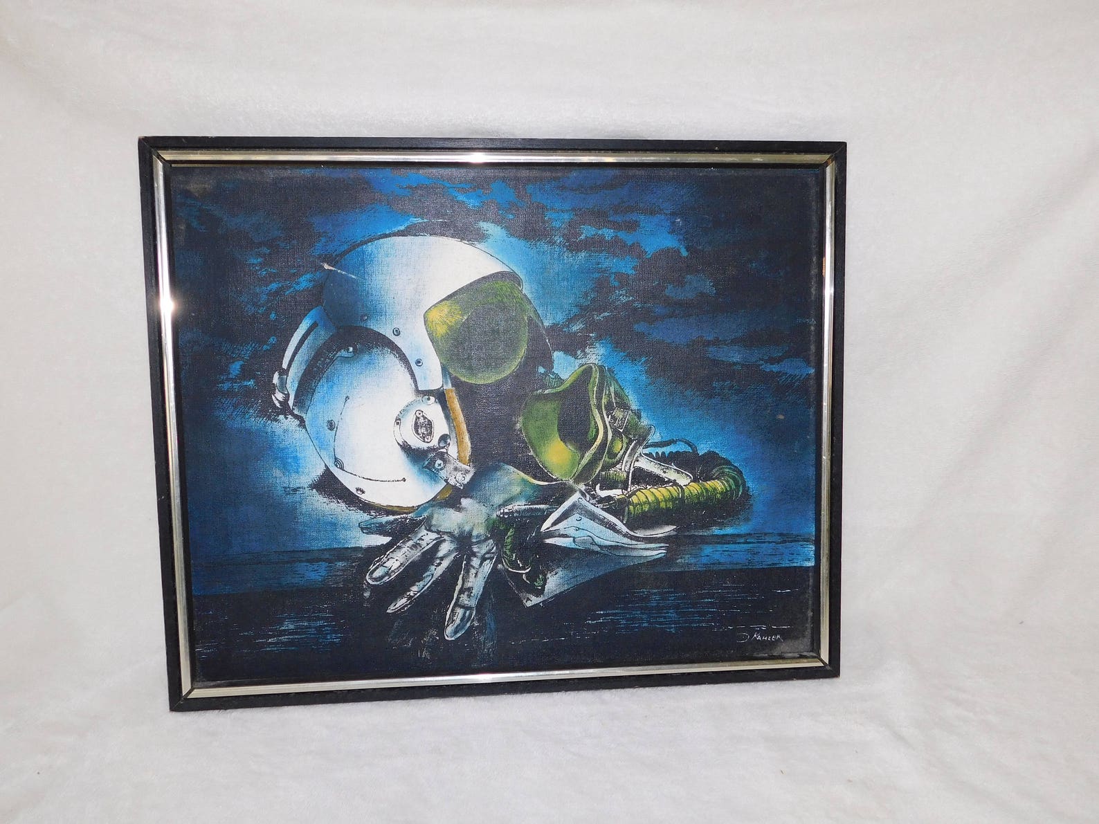 1960s Fighter Pilot Painting Vietnam Canvas Board Original Painting ...