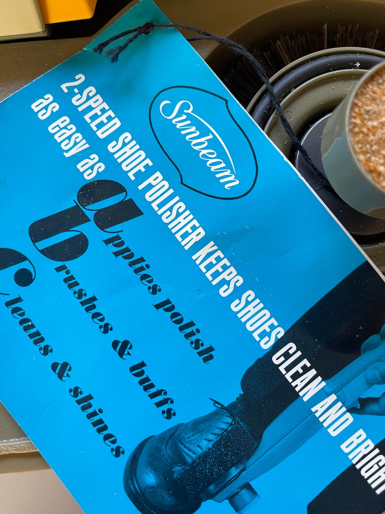 Vintage NOS 1960s Sunbeam Electric Shoe Polishing Kit | Etsy