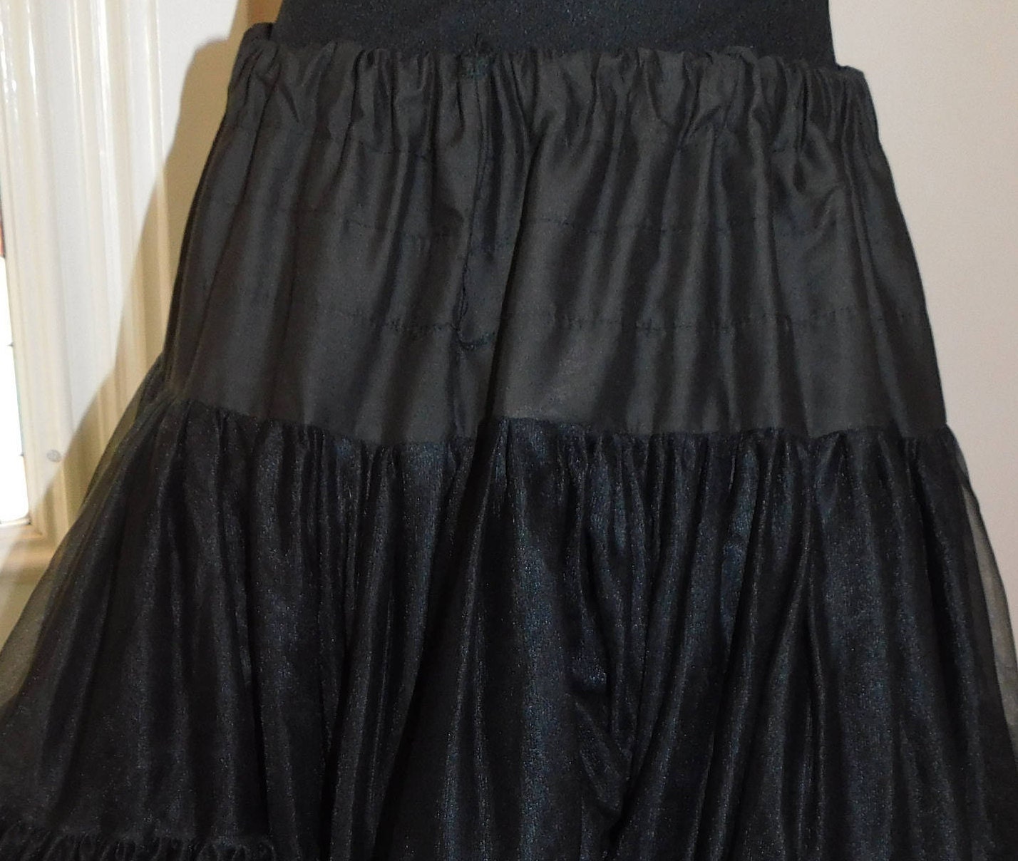 Black Chiffon Gypsy Skirt Chiffon Full Circle Skirt Nylon - Etsy