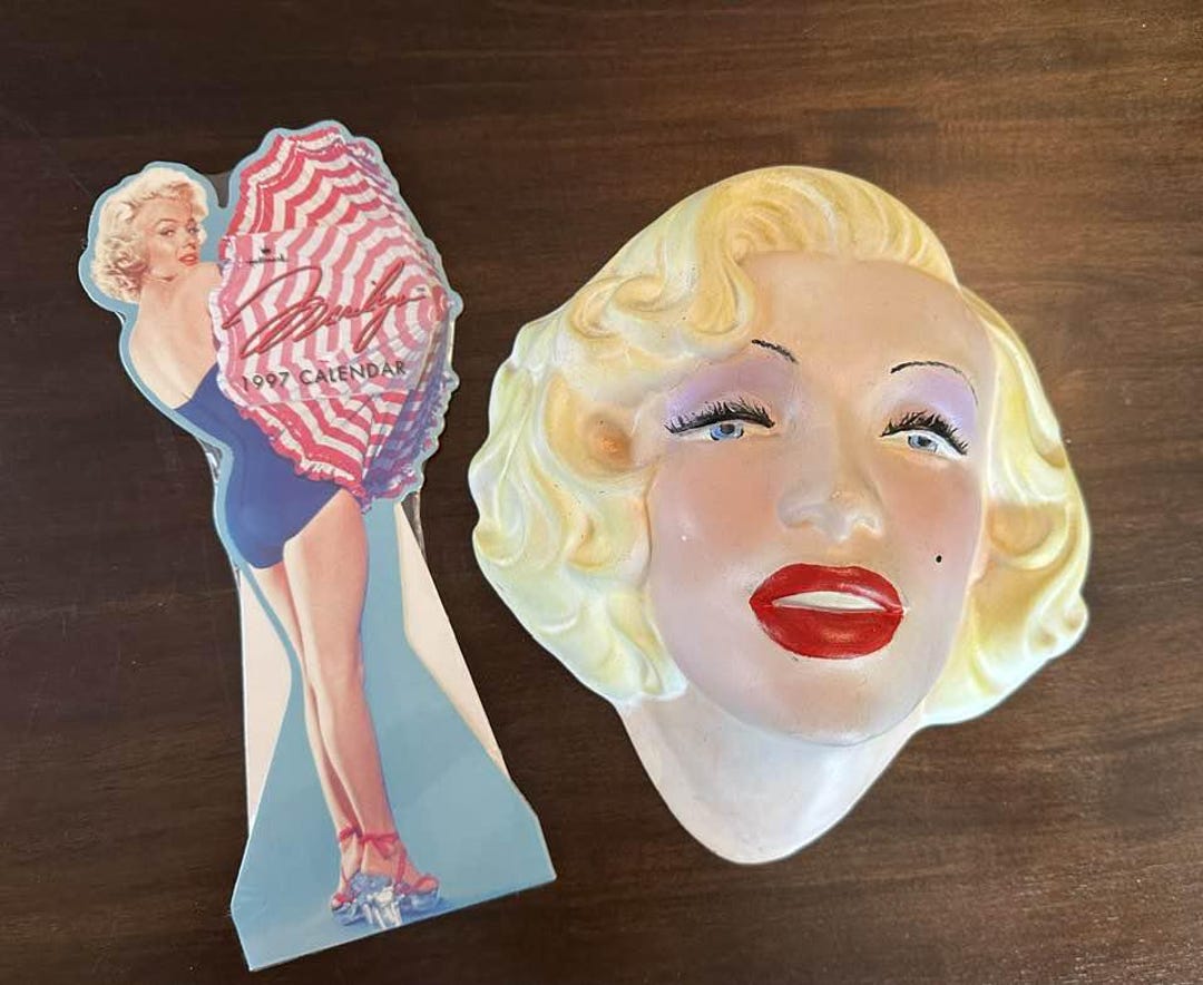Vintage Marilyn Monroe NOS Hallmark & Ceramic Face Wall Plaque Set - Etsy