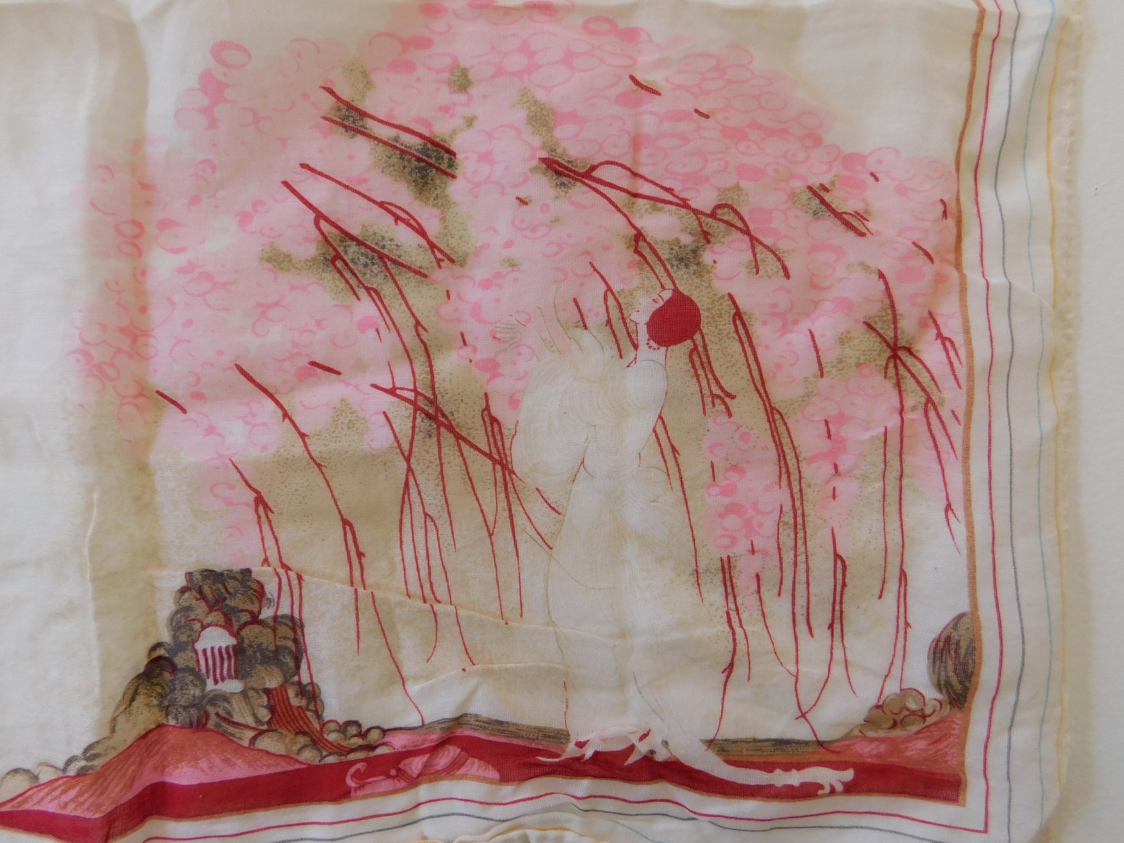 Rare 1920s Vogue Handkerchief Art Deco Helen Dryden Vogue Magazine ...