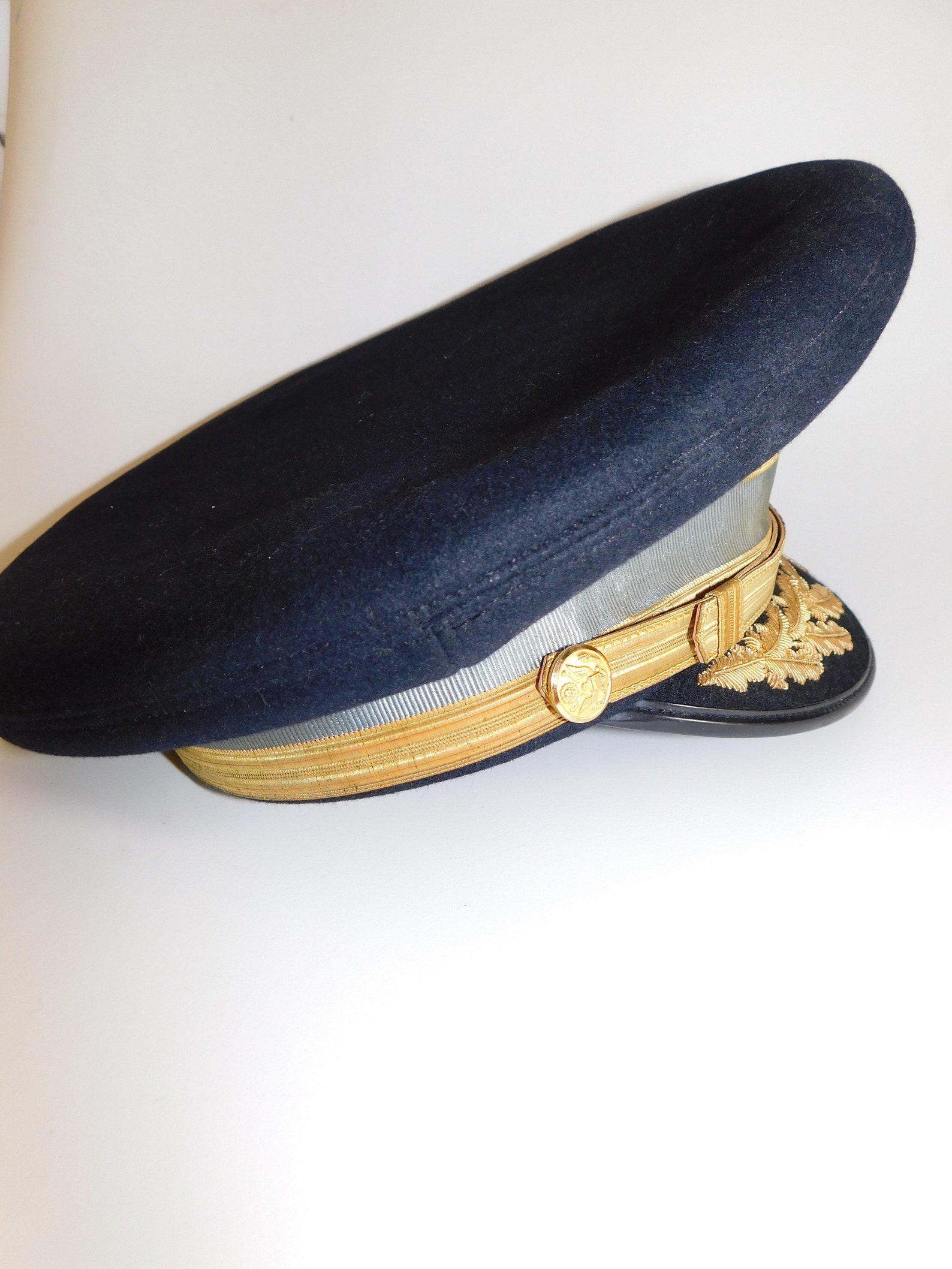 WWII Korean War Era 1940s Officers Military Hat and Hat Box Ltcol US ...