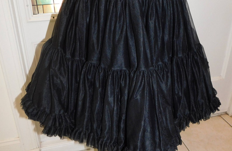 Black Chiffon Gypsy Skirt Chiffon Full Circle Skirt Nylon - Etsy