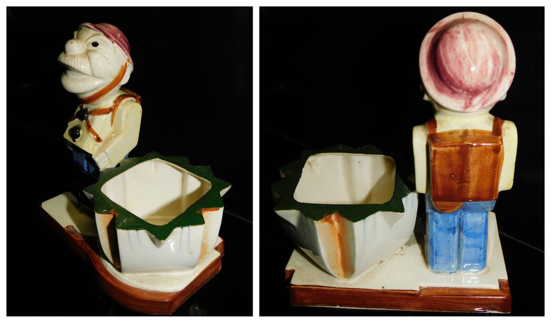 Vintage Ceramic Mountain Climber Planter Swiss Climber Hiker Camper ...