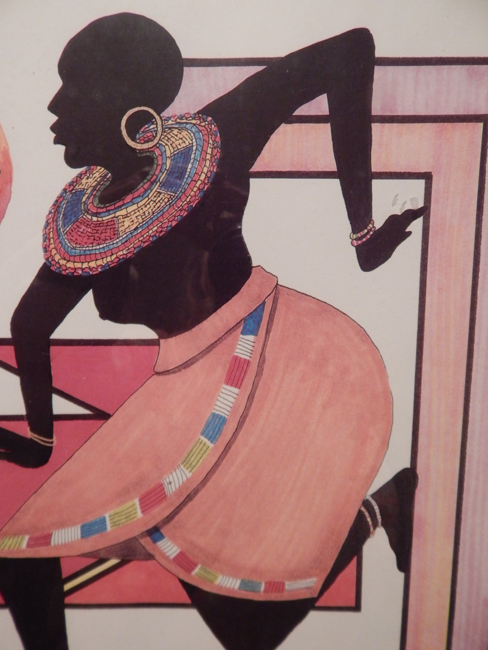 African American Art Print Uhuru Freedom Rare Halessie Signed in Pencil ...
