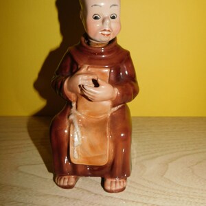 50s Friar Tuck Monk Decanter, Western Germany Ceramic Monk Decanter ...
