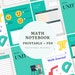Math Notebook Printable PDF Includes Title Page, Table of Contents ...