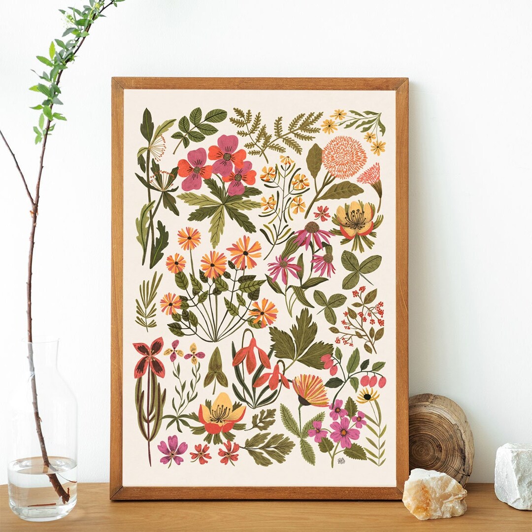 Wildflowers Illustration, Flowers Art, Vintage Botanical Illustrations ...