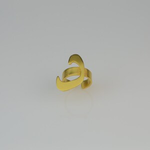 Personalized Arabic or English Alphabet Ring, Handmade Letter Ring ...