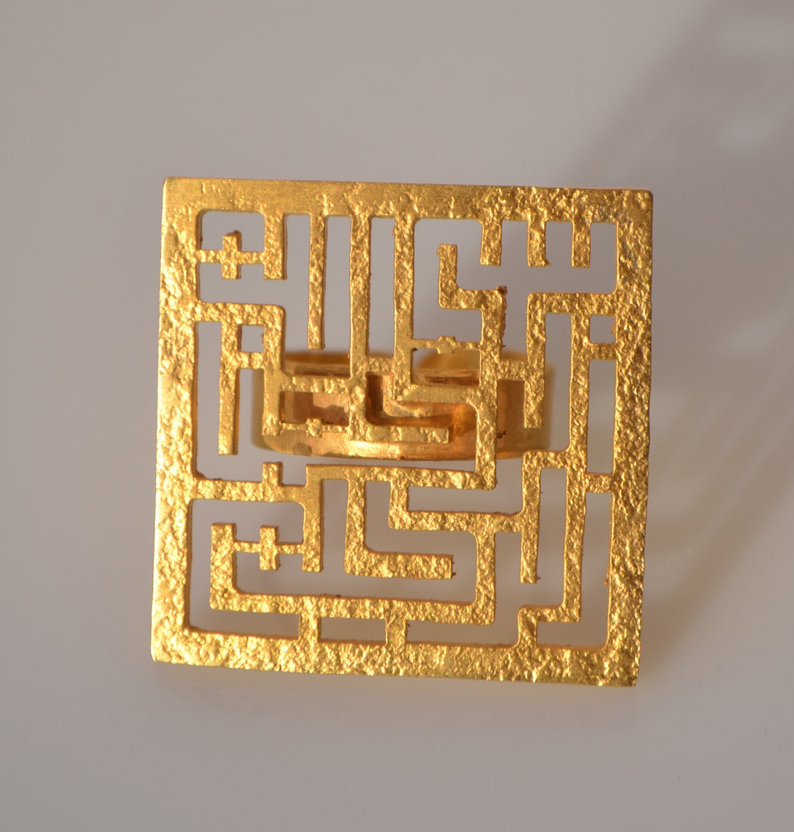 Handmade Square Arabic Kufi Calligraphy bismillah - Etsy