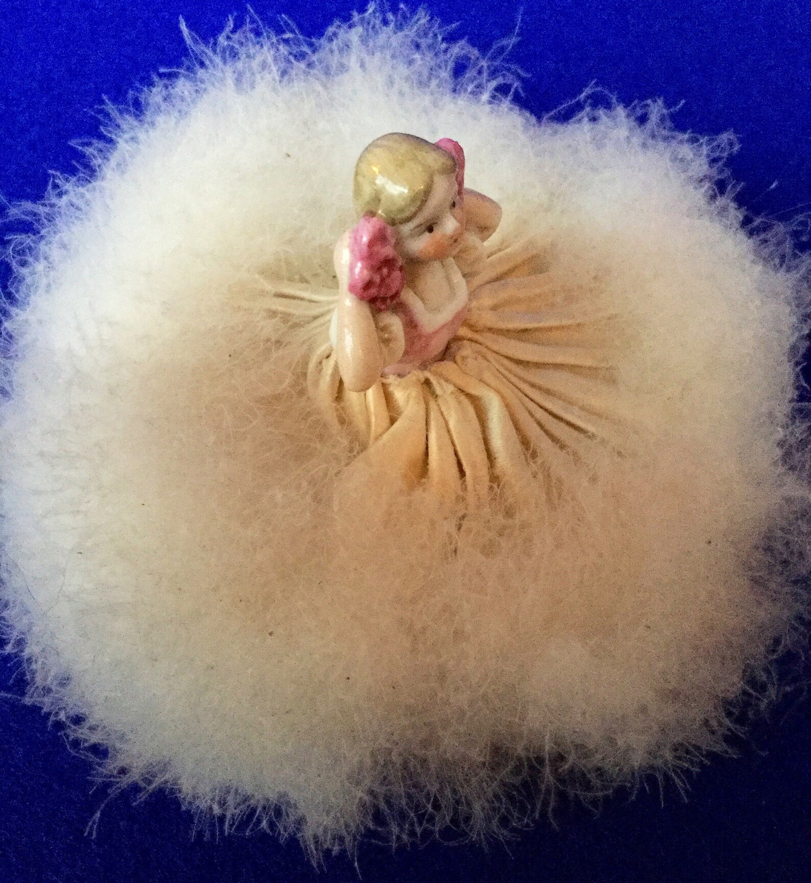 1920s Half Doll Powder Puff Unmarked Glazed Bisque Half Doll | Etsy