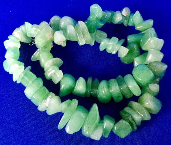 1970s Vintage Polished Nephrite Jade Chip 18 Inch Nec… - Gem