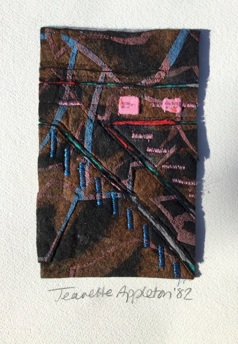 Jeanette Appleton Signed 1982 Felted Wool Artwork, Rare, Unmounted. - Etsy