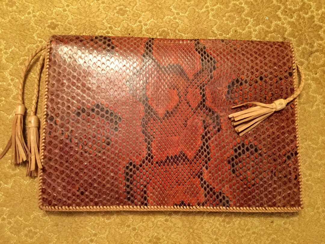 1930s Document Case - 1930s Vintage Handmade Snakeskin Document Case ...