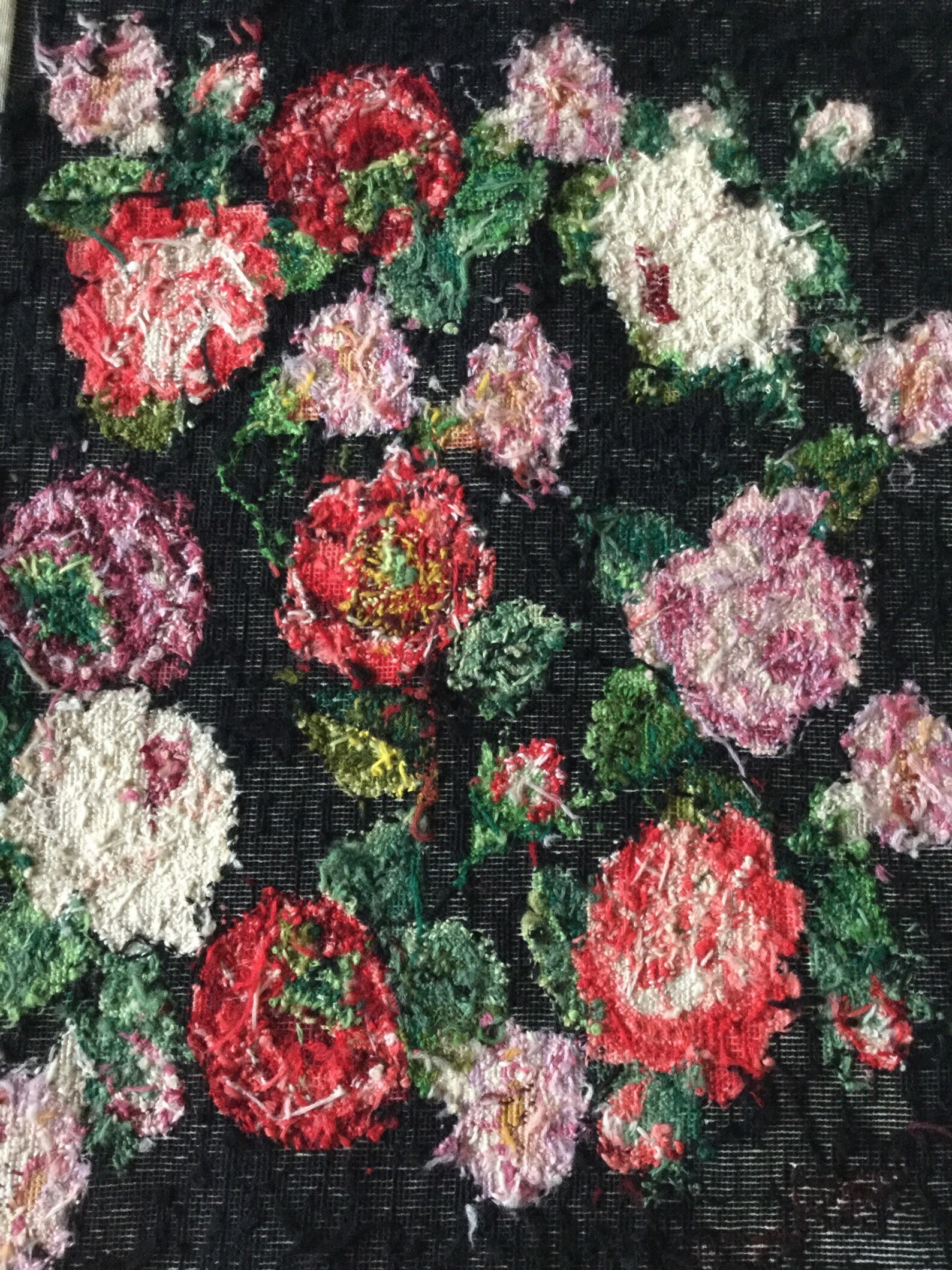 Unique Hand Made Needlepoint Panel Vintage 1970s Ring of | Etsy