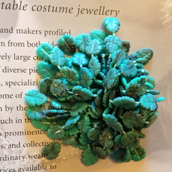 Unusual ‘Leaf Cascade’ 1960s Bakelite Cluster Brooch … - Gem