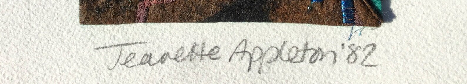 Jeanette Appleton Signed 1982 Felted Wool Artwork, Rare, Unmounted. - Etsy