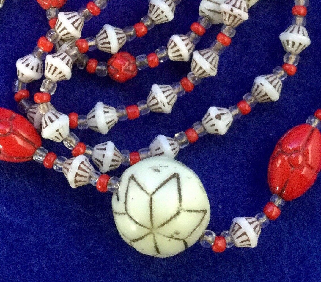 Stunning ‘neiger Deco’. Max Neiger Art Deco Red, White and Clear ...