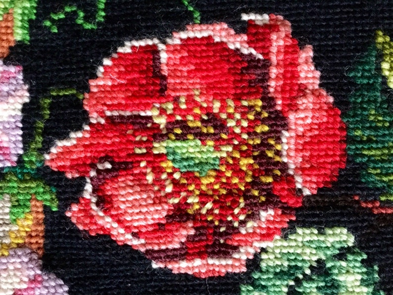 Unique Hand Made Needlepoint Panel Vintage 1970s Ring of | Etsy