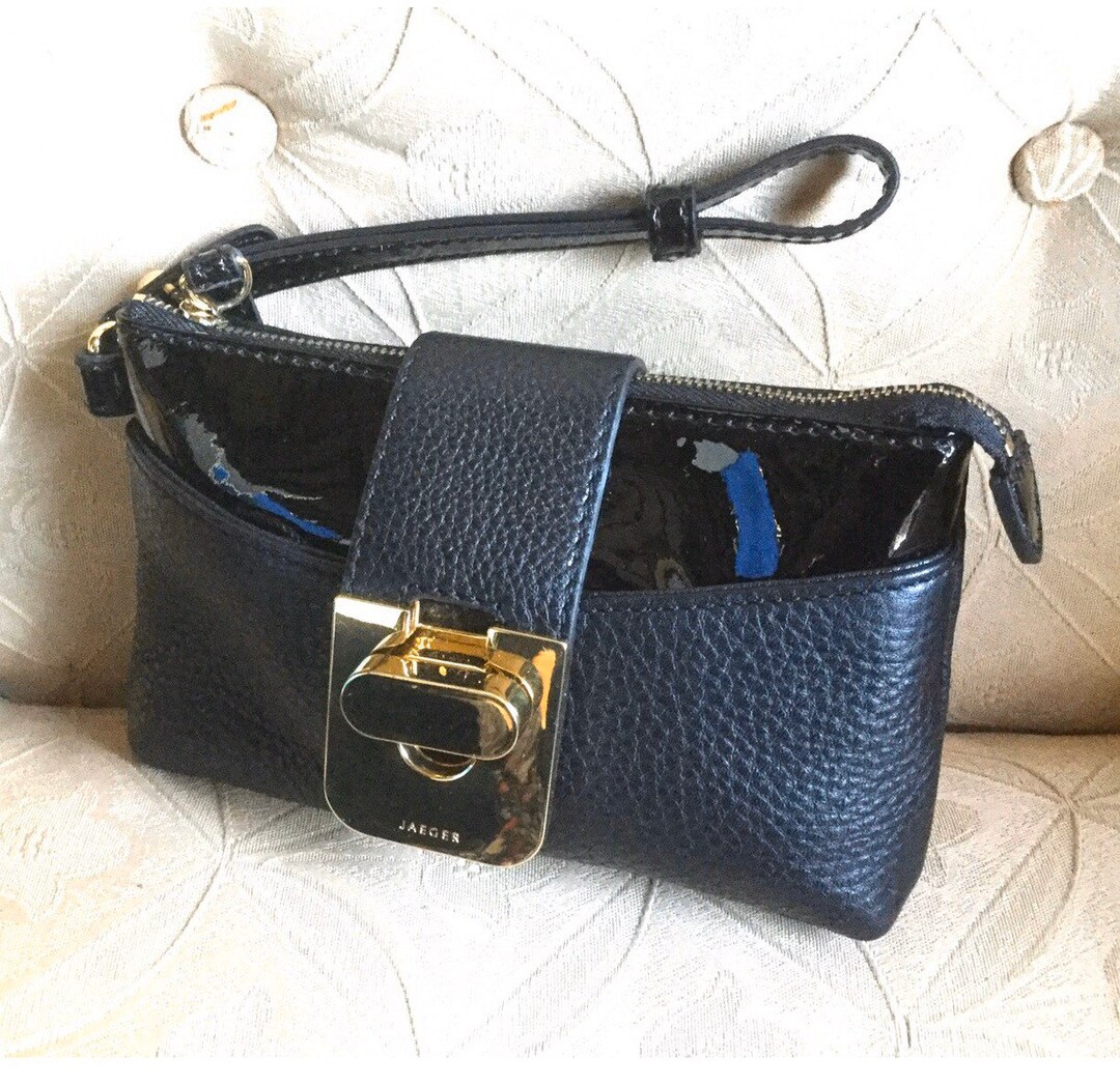 Black Ostrich Leather Jaeger Clutch Bag - Etsy