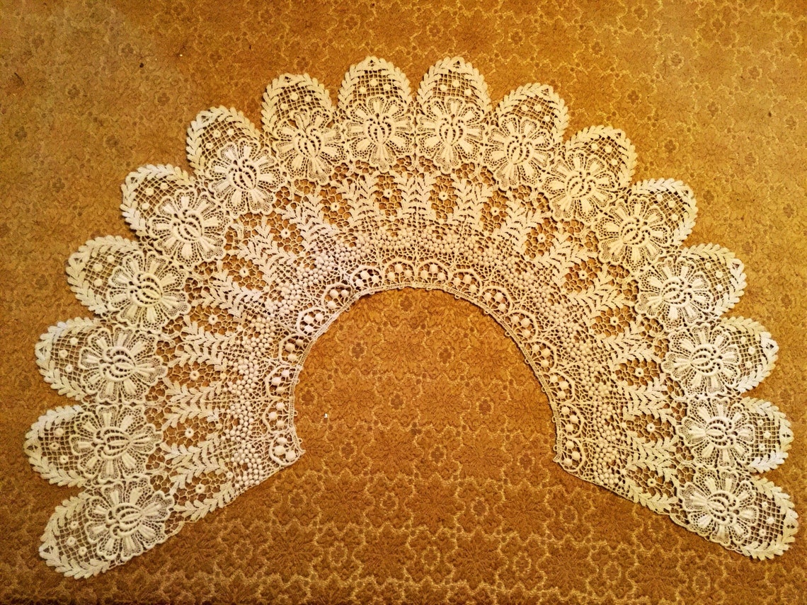 Exquisite Antique Late Victorian Machine Made Detachable Deep - Etsy