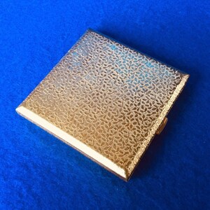 Vintage 1950s Square Powder Compact in Gold Tone Metal With Mirror ...