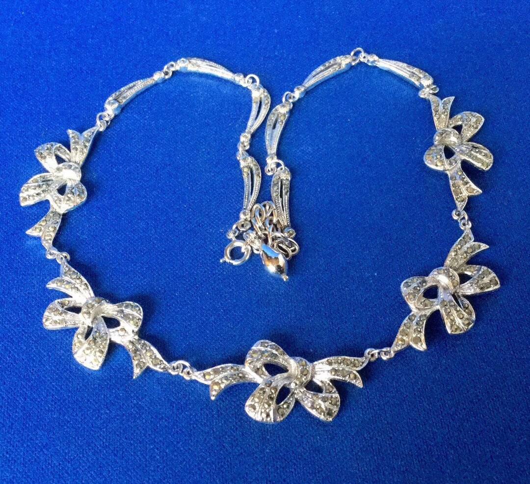 Marcasite Bows Choker 1940s - Etsy