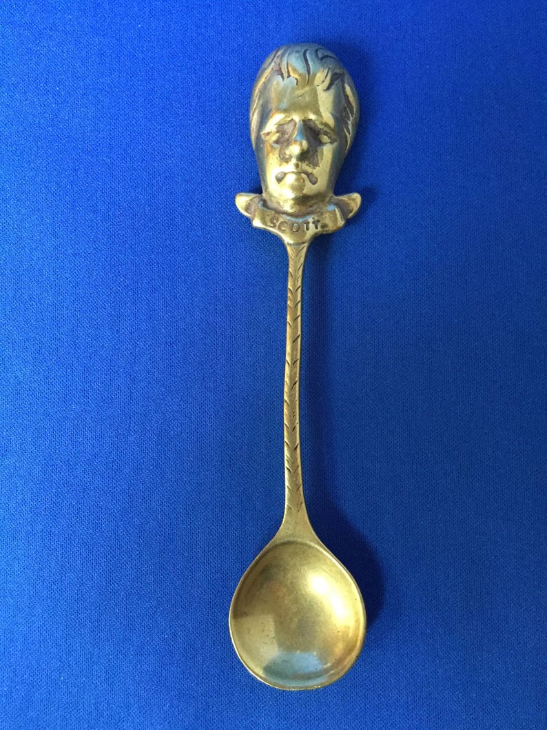 Sir Walter Scott Spoon - Vintage Solid Brass Commemorative Spoon ...