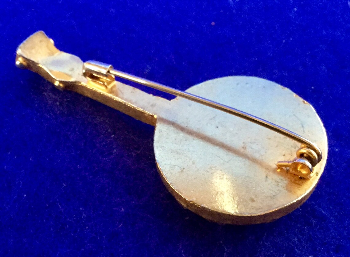Unusual 1950s Vintage Venetian Micro Mosaic Banjo Brooch on - Etsy