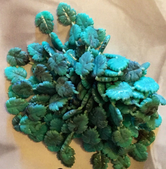 Unusual ‘Leaf Cascade’ 1960s Bakelite Cluster Brooch … - Gem