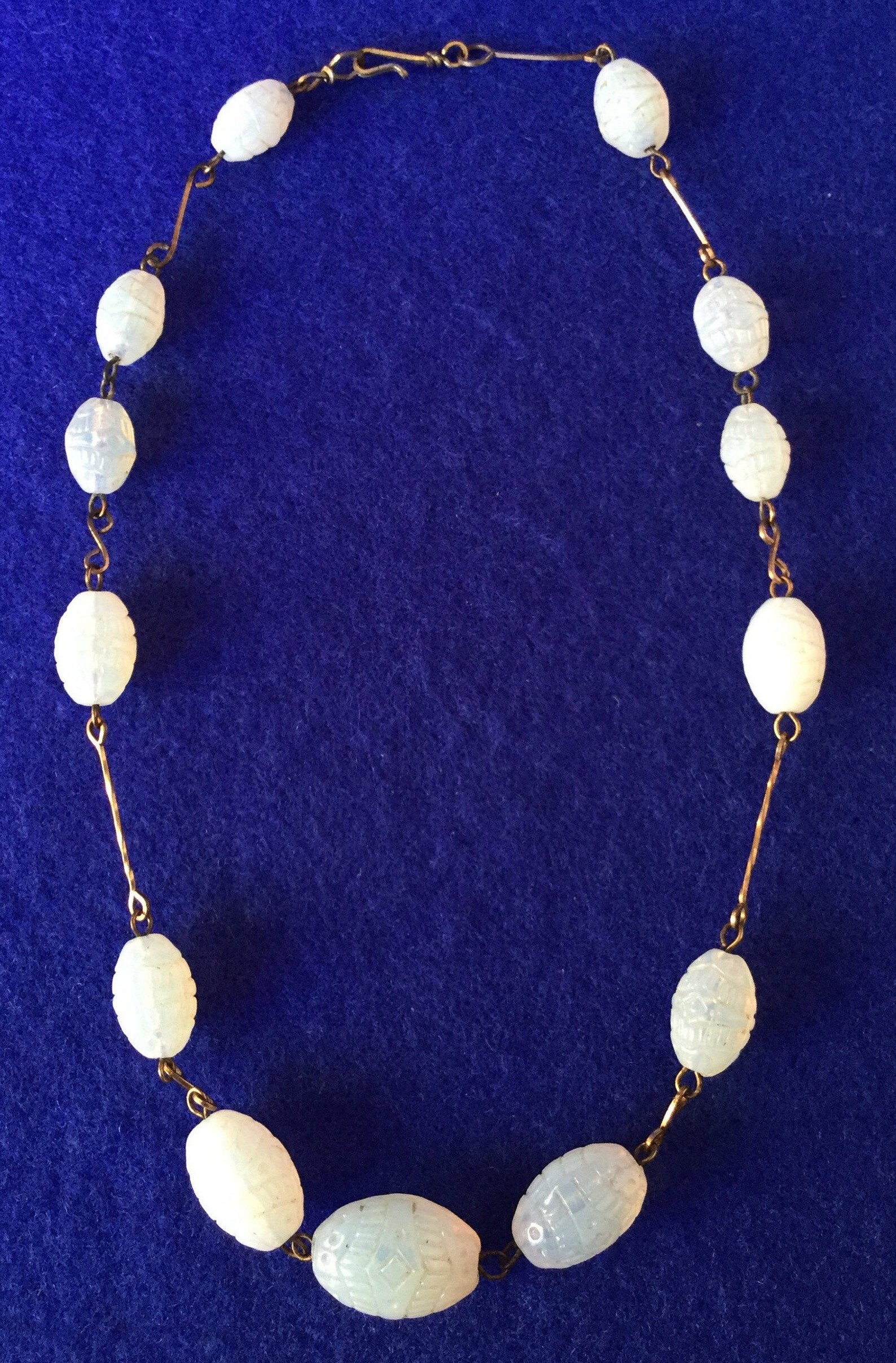 A 1930s Max Neiger Moulded Uranium Glass Bead Necklace - Etsy