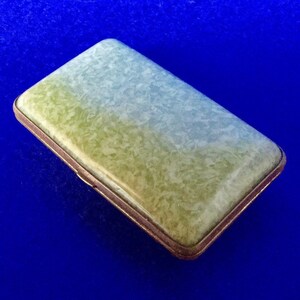 Vintage 1930s Green Mottled Marble or Shagreen Effect Celluloid ...