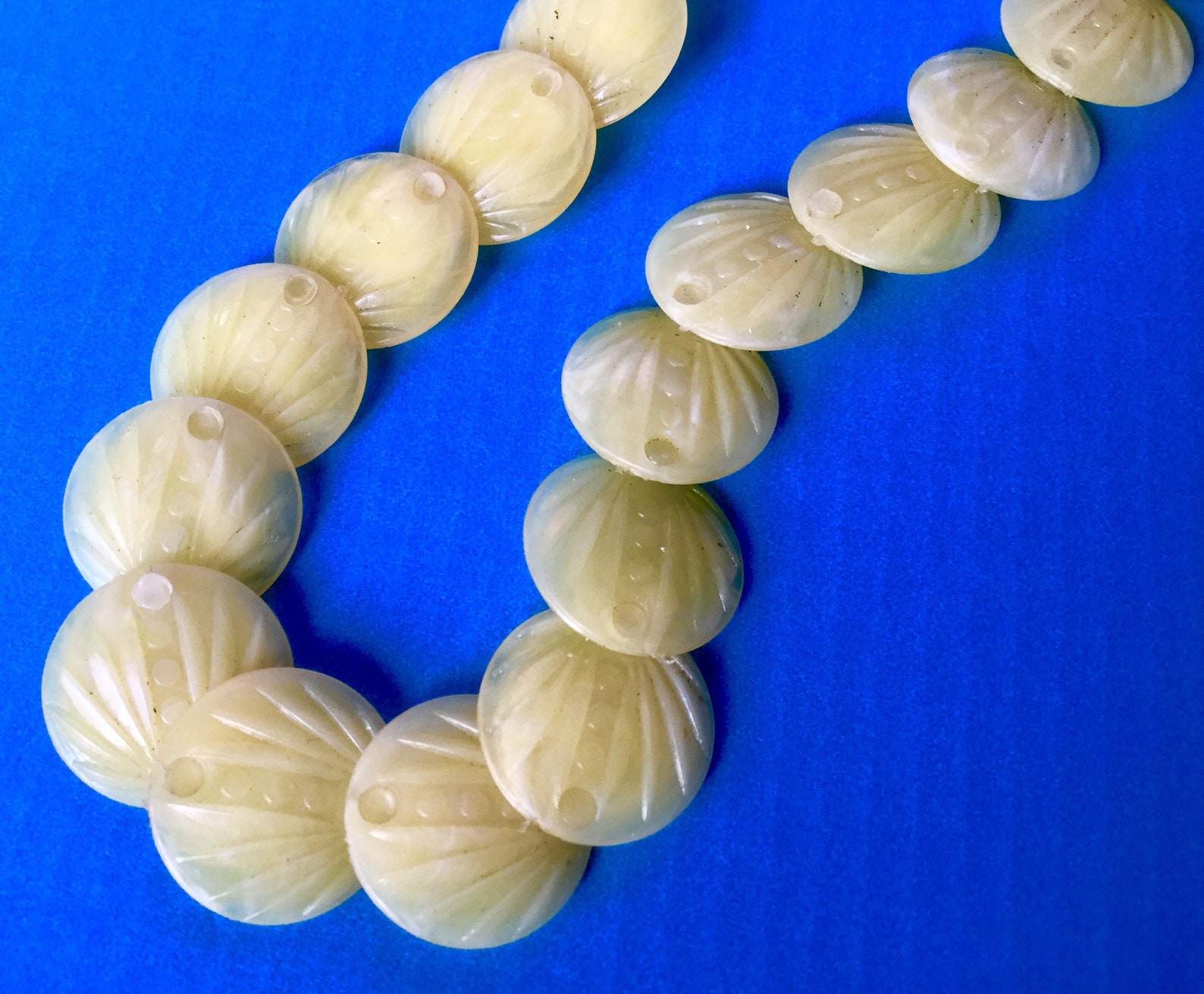 Vintage Pale Yellow , Flat , Poppit Beads - Etsy