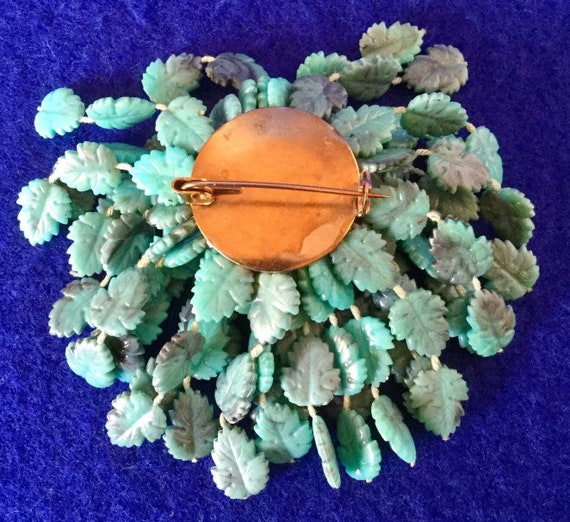 Unusual ‘Leaf Cascade’ 1960s Bakelite Cluster Brooch … - Gem
