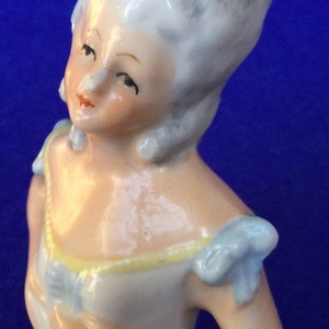 1920s Regency Half Doll - Glazed Bisque Half Doll of Lady With a Fan ...