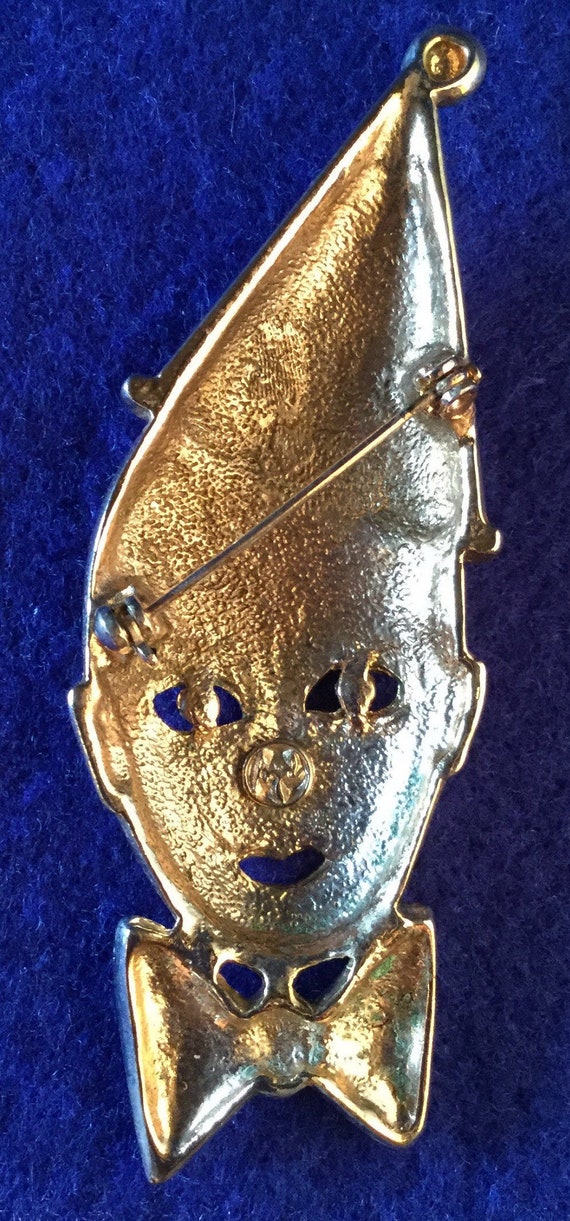 1950s Pierrot Brooch - Classic 1950s Clown Brooch in … - Gem