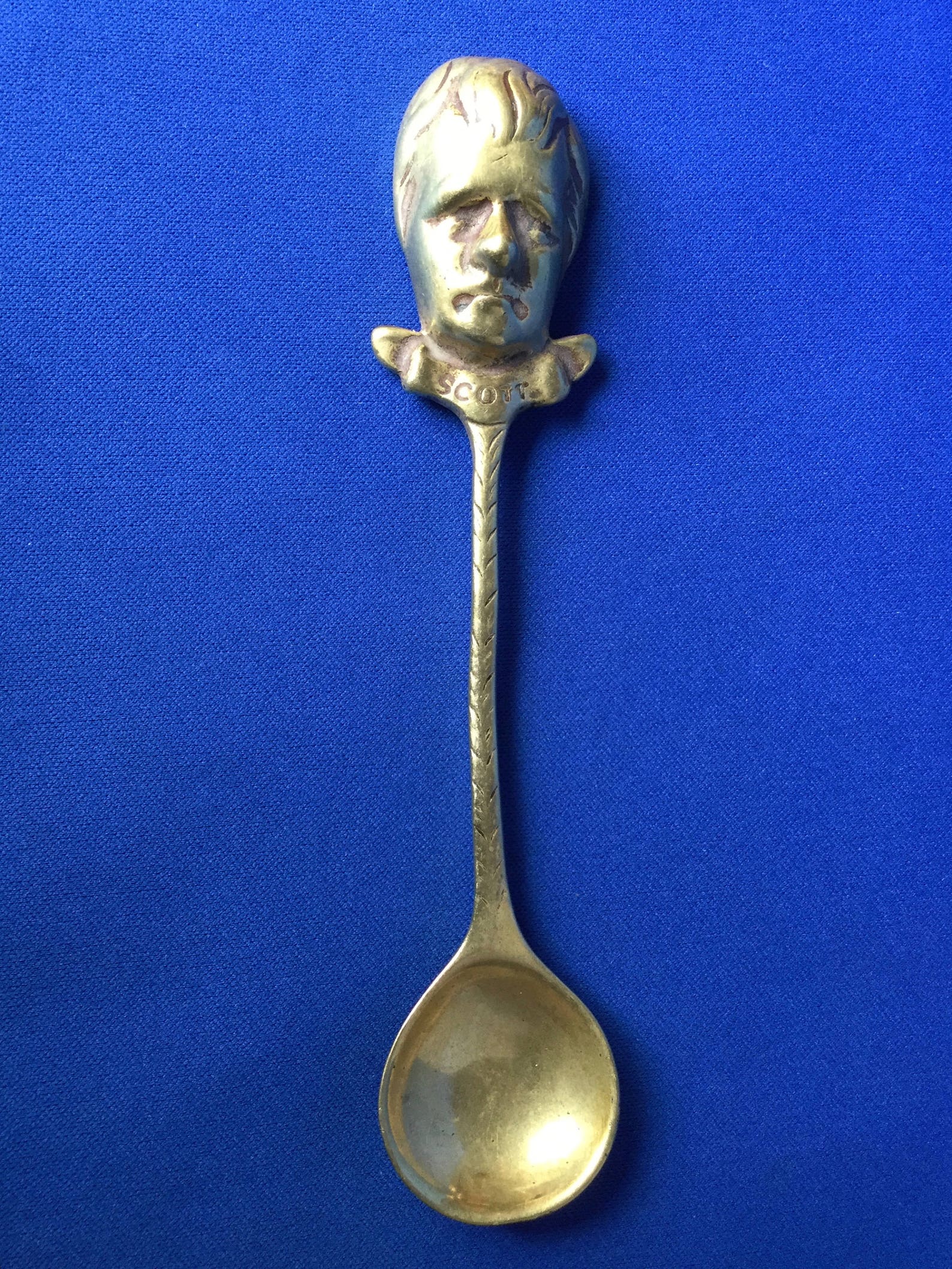 Sir Walter Scott Spoon - Vintage Solid Brass Commemorative Spoon ...