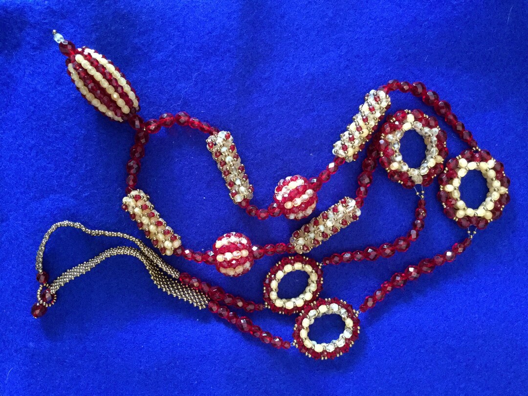 Stunning Unique Antique Renaissance Style Venetian Glass Sautoir ...